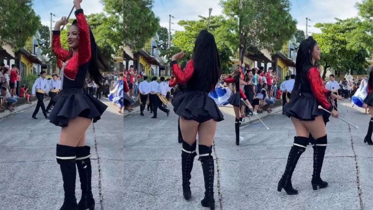 Palillona salvadoreña impacta con su belleza y talento en desfile de independencia 2023 | HRN