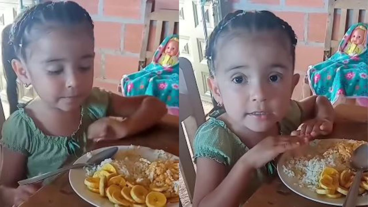 Video: niña conmueve al mostrar su gratitud con su madre por la comida servida | HRN