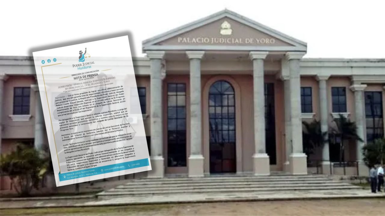 Presidenta de CSJ ordena inspección a sede de Poder Judicial de Yoro | HRN