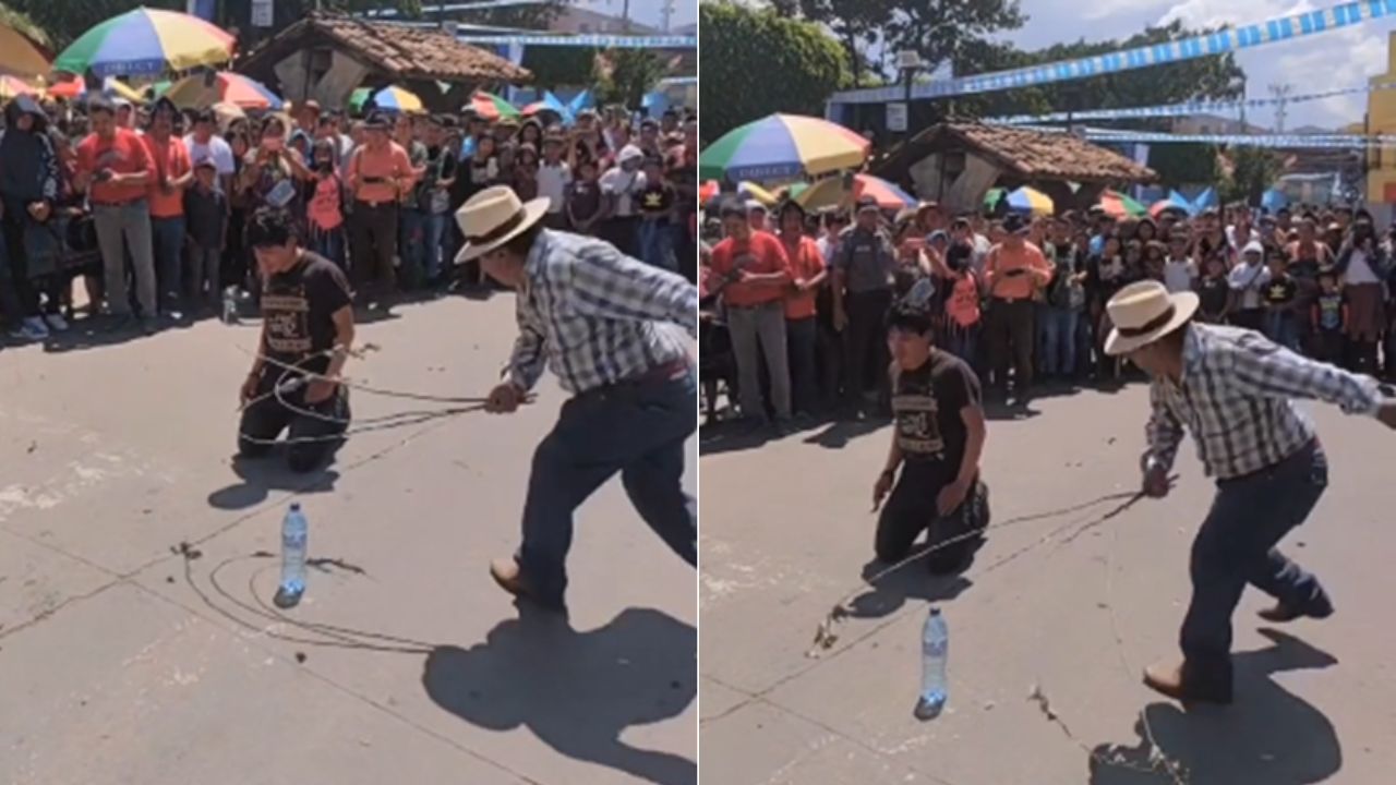 Captan momento donde azotan a supuesto asaltante en plena calle | HRN