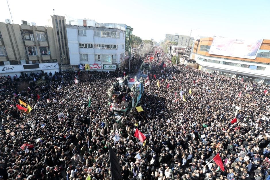 Más de 30 muertos durante funeral de Qasem Soleimani en Irán