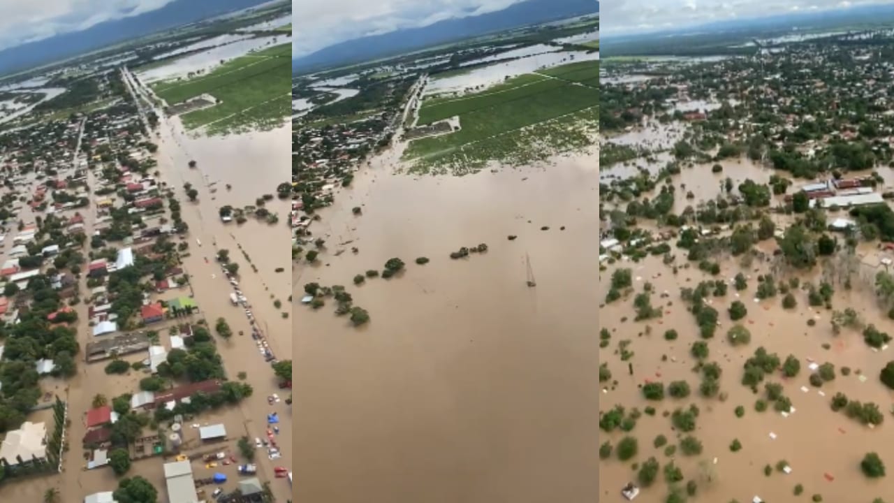 ¡Impresionante vídeo! Aeropuerto Ramón Villeda Morales queda bajo el ...