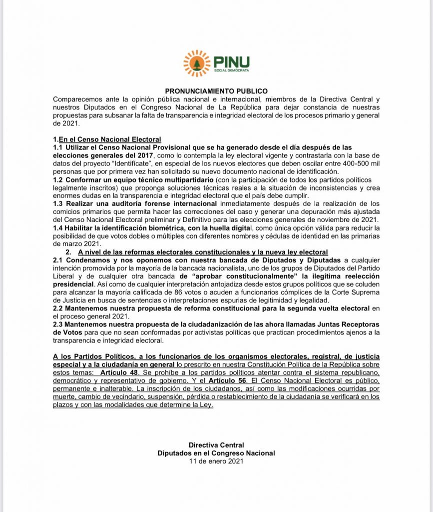 Pinu propone habilitar la identificación biométrica para las elecciones ...