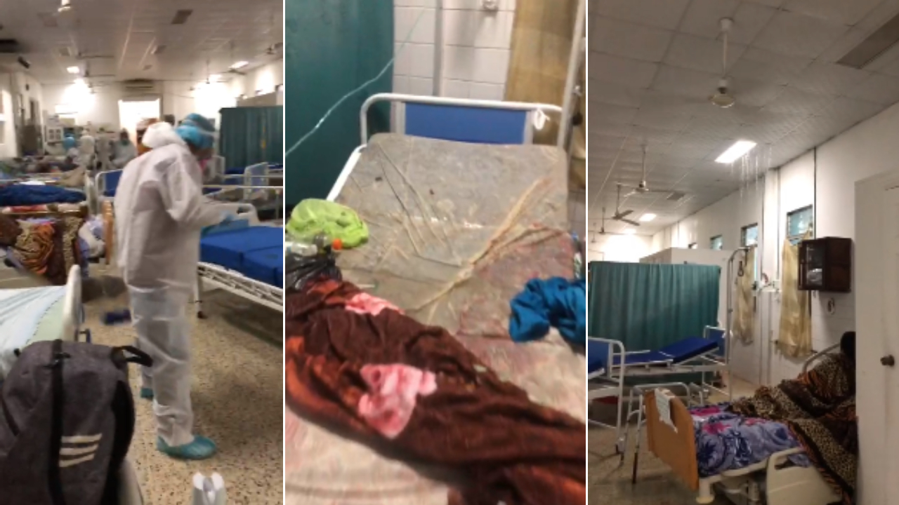 Videos: Lluvia inunda la Sala Covid en Hospital del Sur