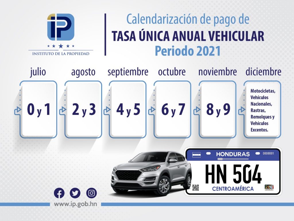 Así será el calendario para el pago de matrícula vehicular para el ...