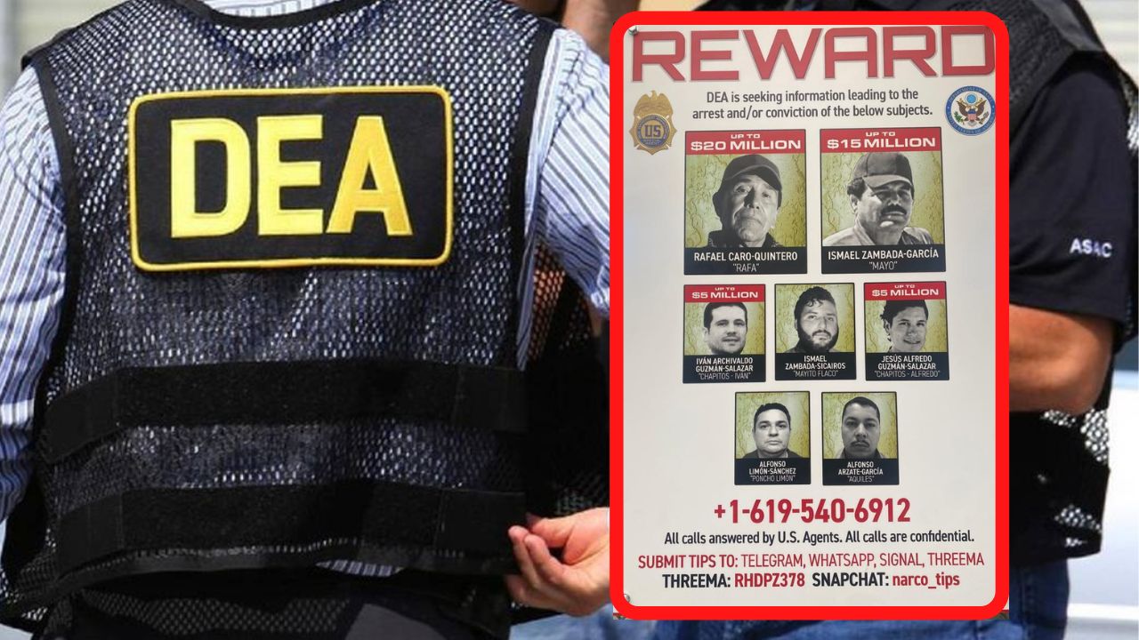 La DEA ofrece 45 millones de dólares por líderes del Cártel de Sinaloa