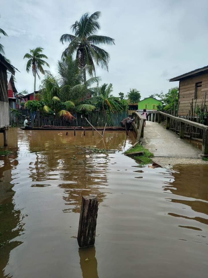 ¡Impactantes imágenes! inundadas varias comunidades de Gracias a Dios