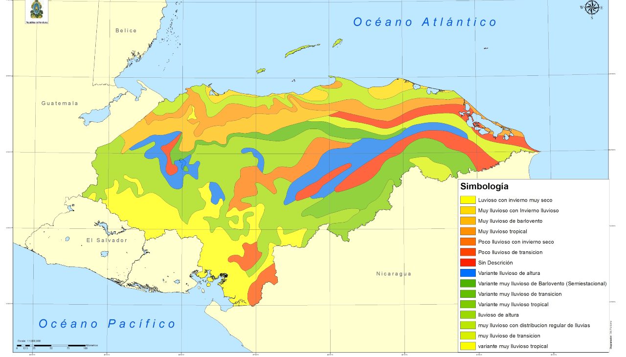 Mapa climático de Honduras, ¿Cuáles son las condiciones climatológicas ...