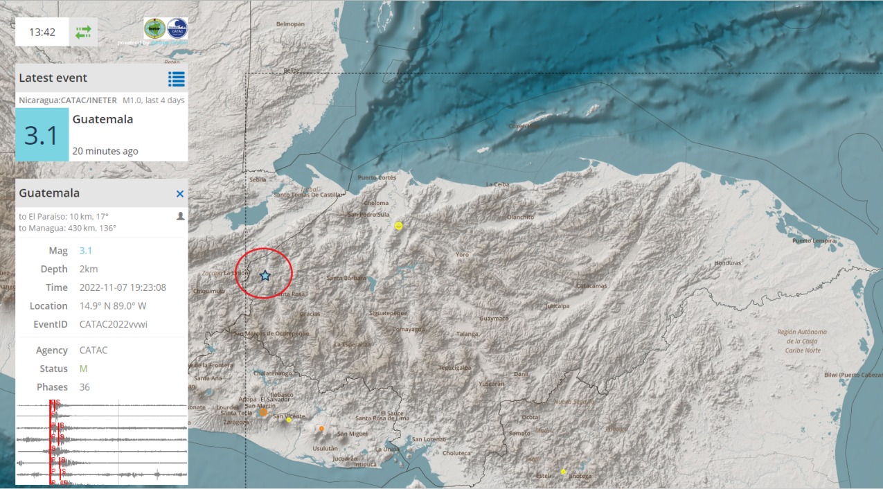 Reportan sismo de 3.1 en la escala de Richter en la zona noroccidental ...
