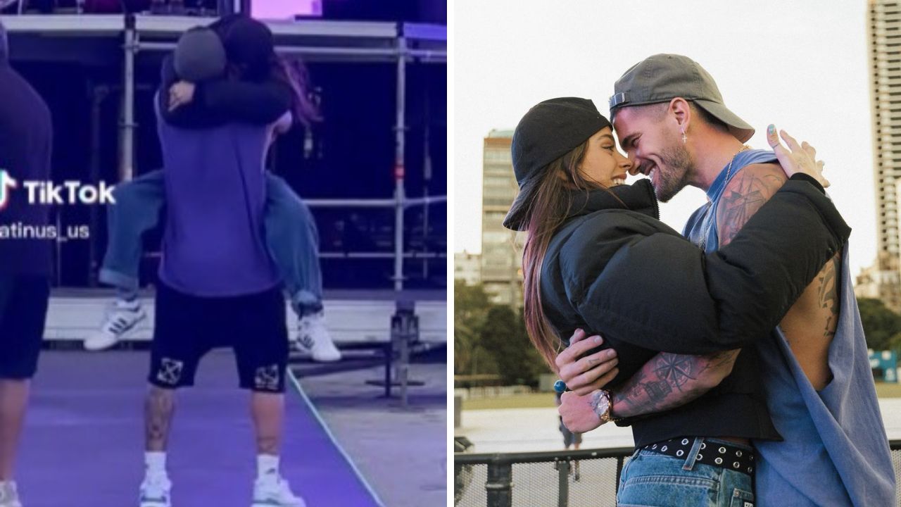 Así fue el romántico rencuentro entre Rodrigo De Paul y Tini