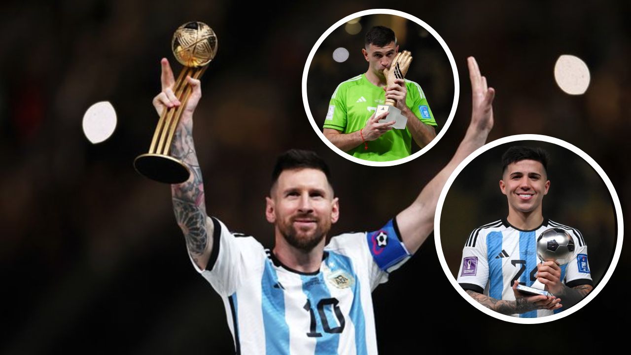 Lionel Messi, Dibu Martínez y Enzo Fernández ganan premios individuales en el Mundial de Qatar 2022