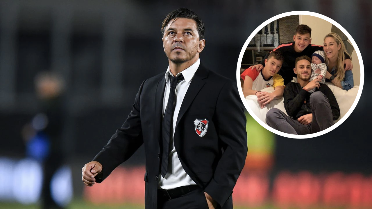 Marcelo Gallardo, pareja e hijos del galardonado entrenador argentino ...