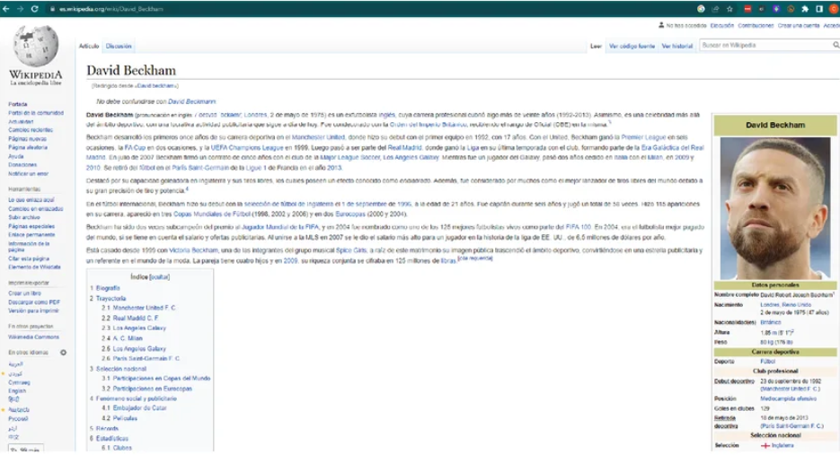 Alteraron perfil de David Beckham en Wikipedia, el Papu Gómez ahora ...
