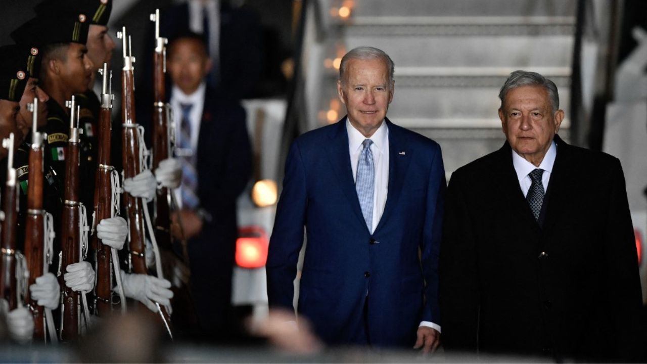 Joe Biden llega a México para la cumbre con López Obrador y Trudeau