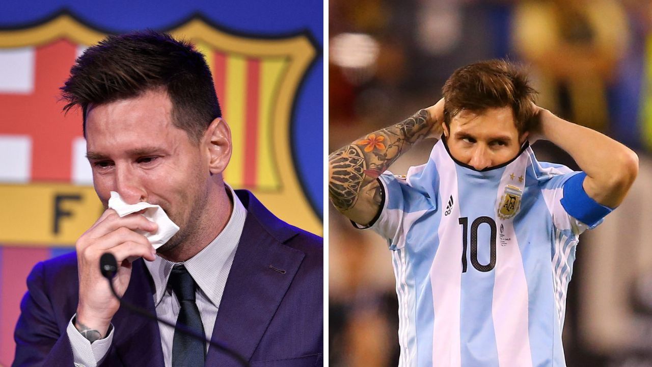 Messi llorando a lo largo de su carrera, estos fueron los altos y bajos ...