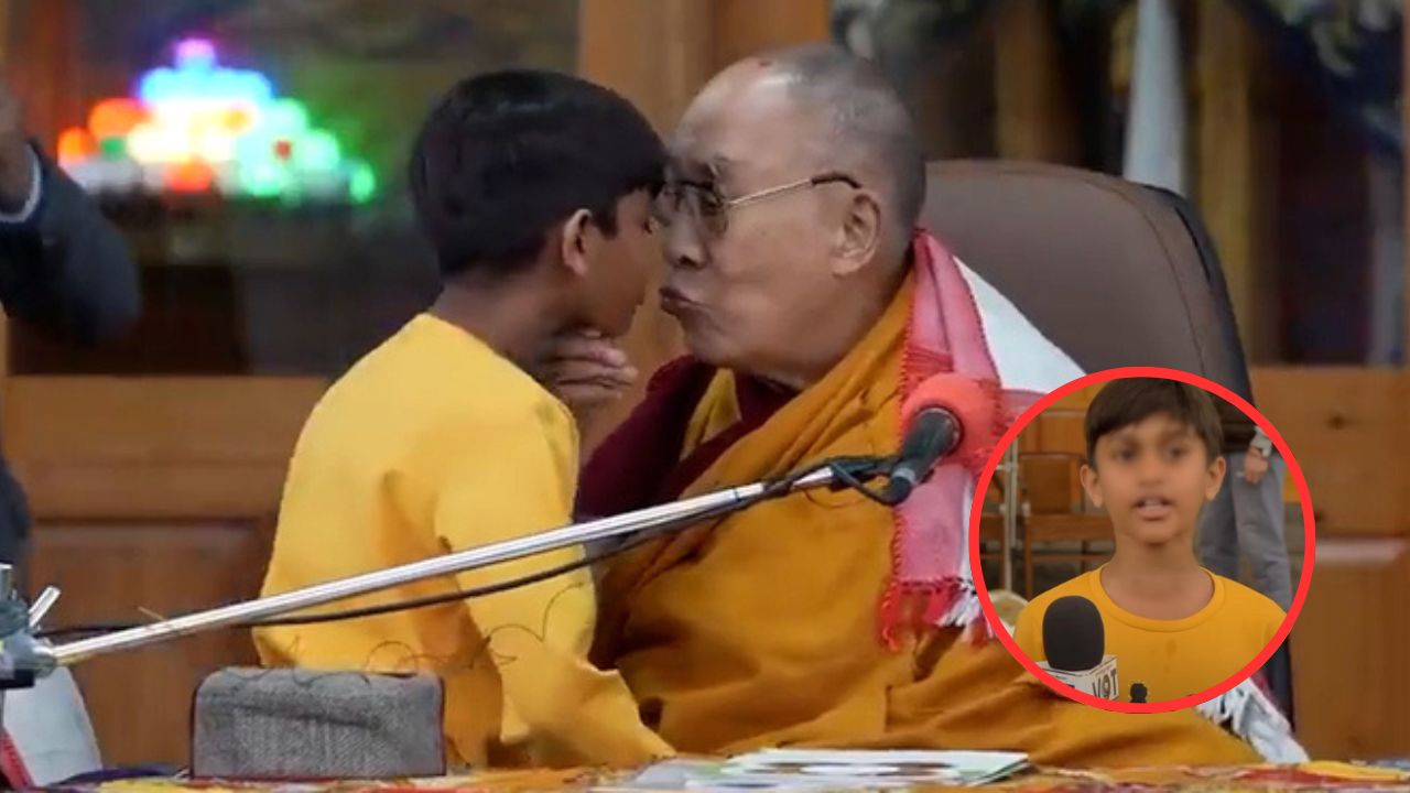 'Te llena de energía': la reacción del niño que dalái lama besó en la ...