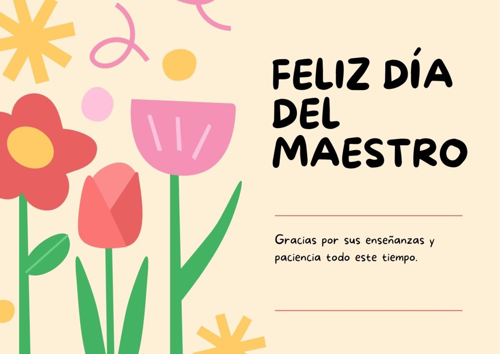 Tarjetas Imprimibles Para El Dia Del Maestro