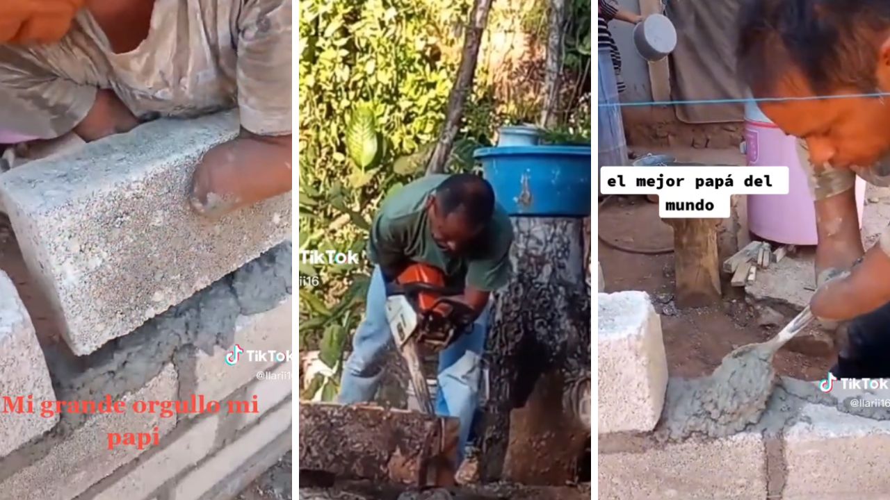VIDEO: Hombre sin manos se gana la vida como albañil y su hija lo ...