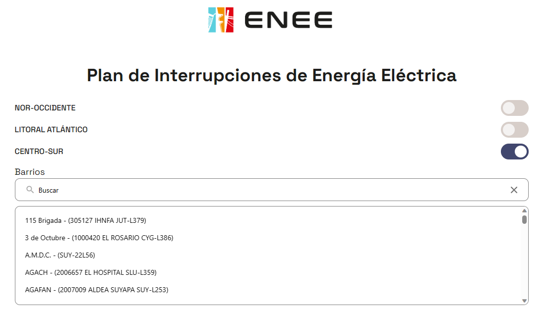 Cortes de energía programados para hoy, martes 20 de junio, estas son ...