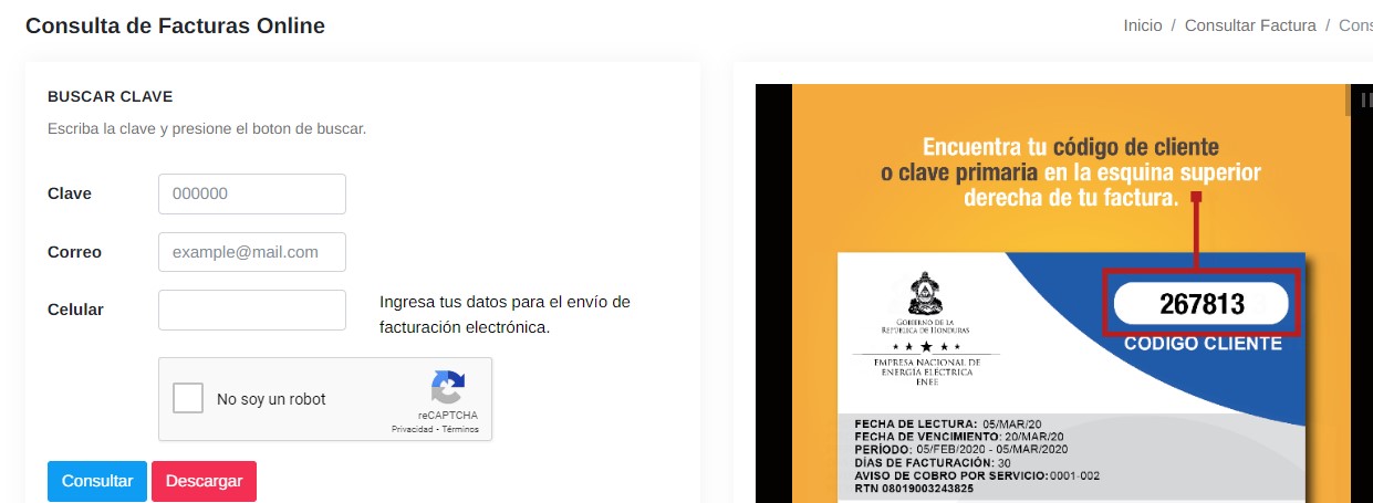 Consulta factura ENEE: Paso a paso obtener recibo de energía eléctrica ...