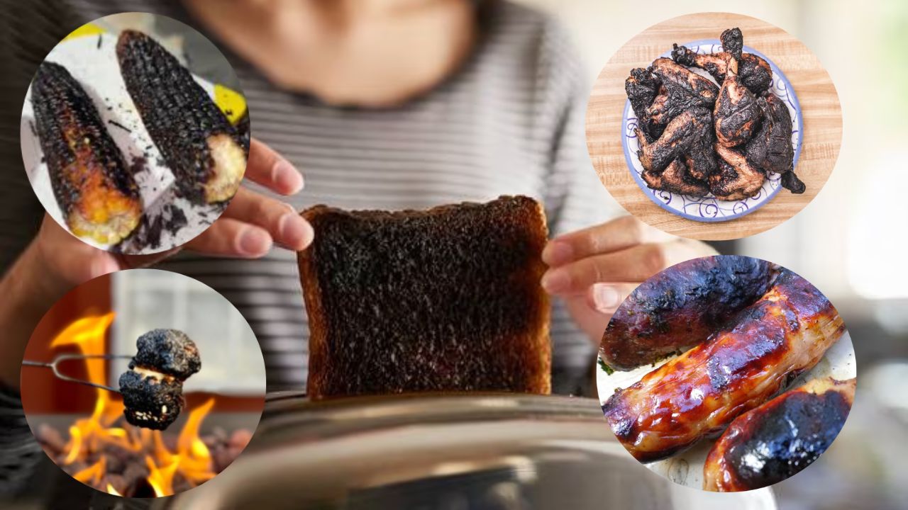 Estos son los riesgos al consumir alimentos quemados