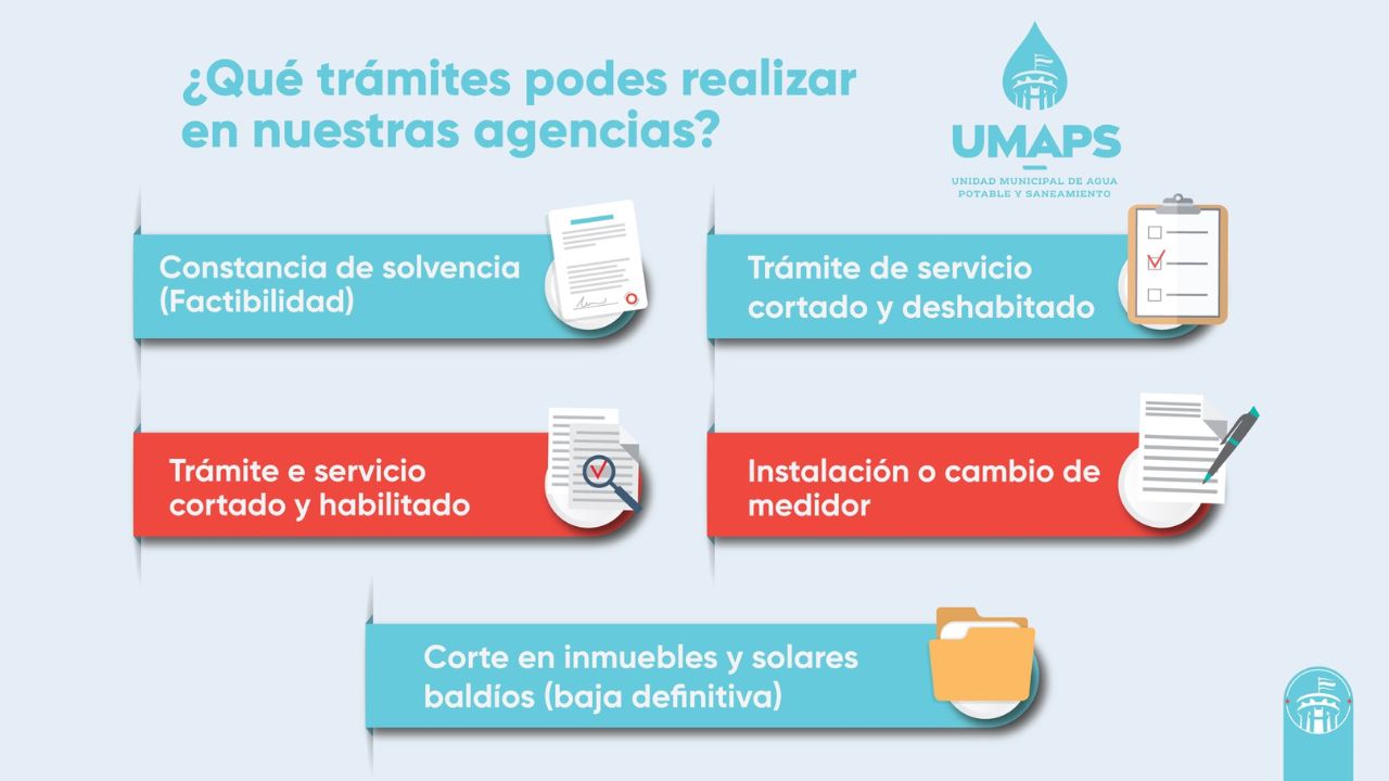 Trámites que puedes realizar en sucursales de la UMAPS en la capital