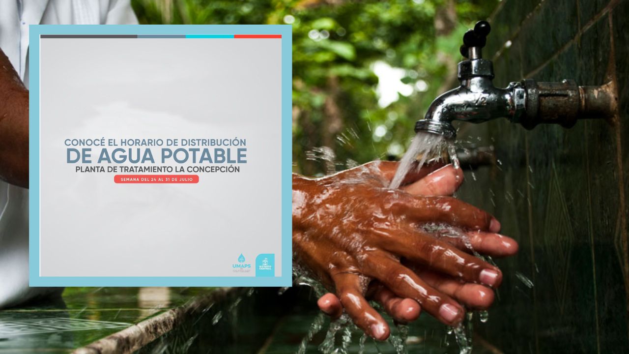 Colonias con agua potable en Tegucigalpa esta semana del 24 al 30 de julio