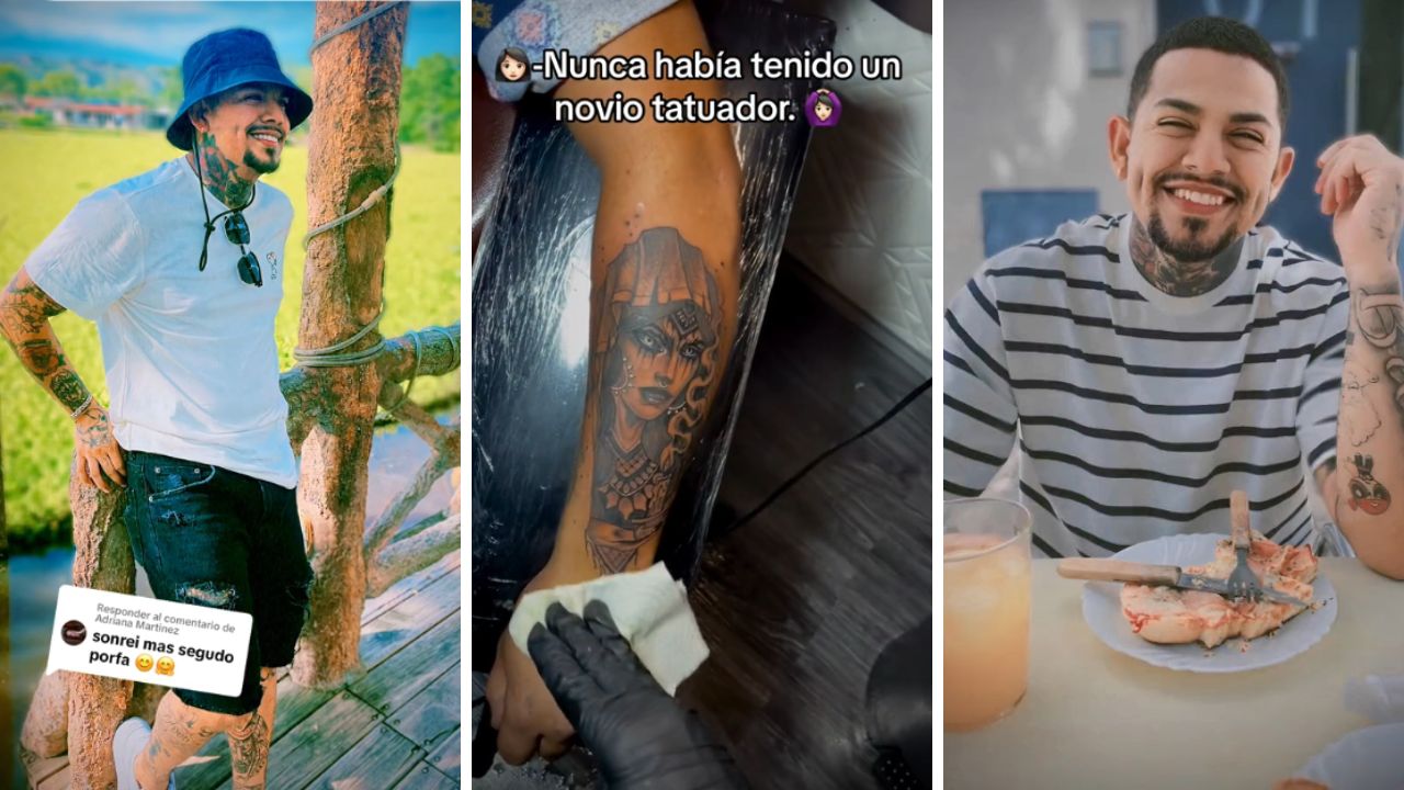 'Es guapísimo': tatuador hondureño conquista TikTok con sus diseños y sonrisa