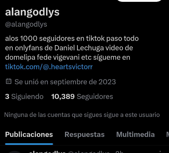 'Alangodlys' Twitter, ¿Daniel Lechuga anuncia que creara videos para Only?
