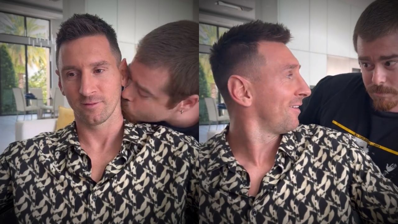 '¿Charlamos, bebé?': Lionel Messi protagoniza video viral con beso incluido