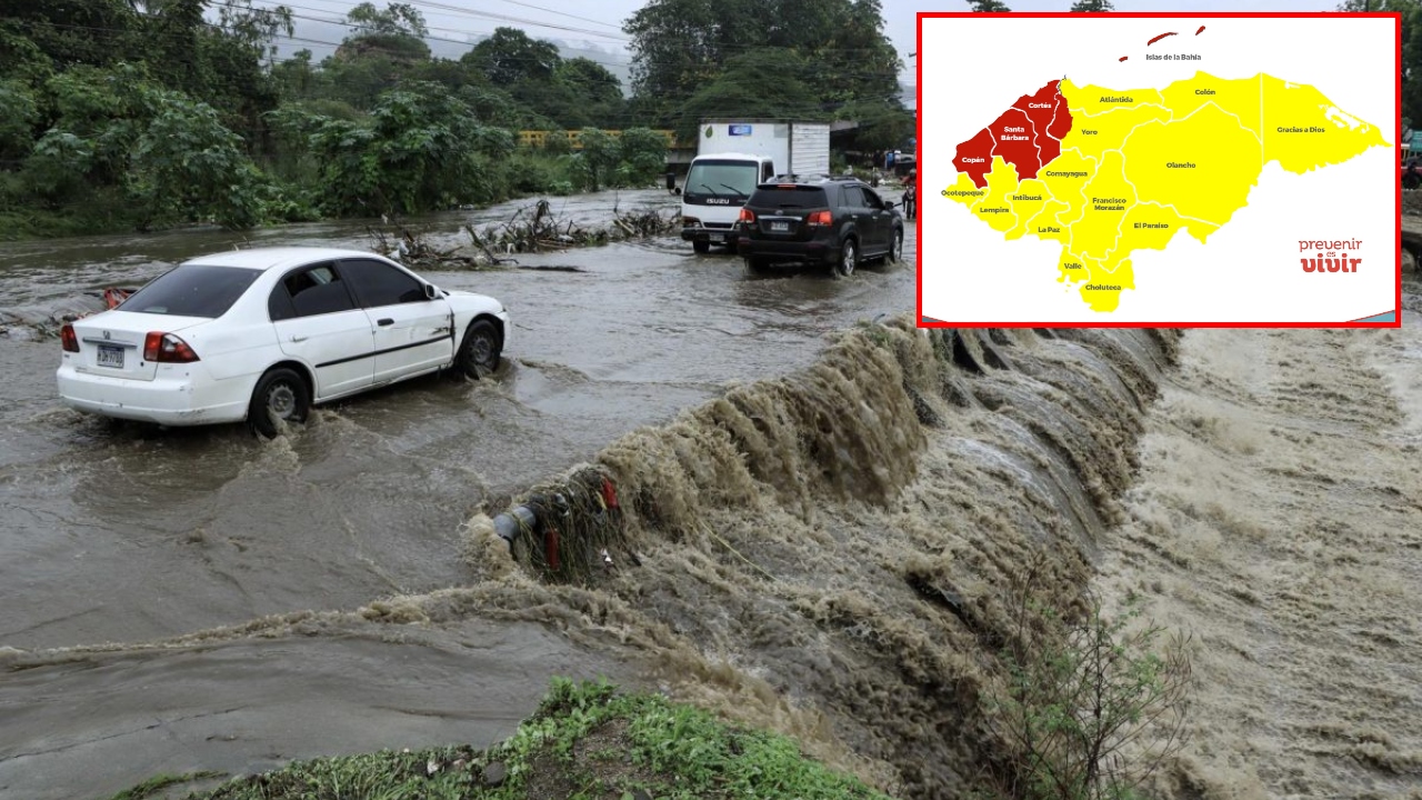Extienden alerta roja y amarilla por 24 horas en Honduras