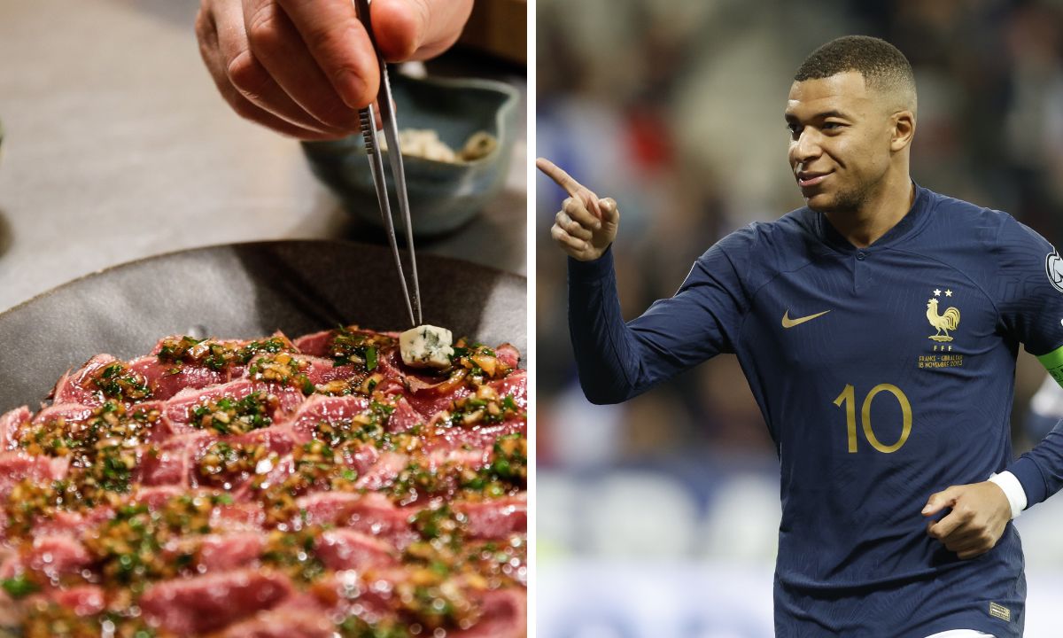Mbappé escoge su plato fetiche: carpaccio de ternera con queso azul