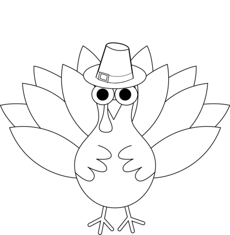 Pavo de Thanksgiving dibujo para imprimir y colorear: actividades para ...