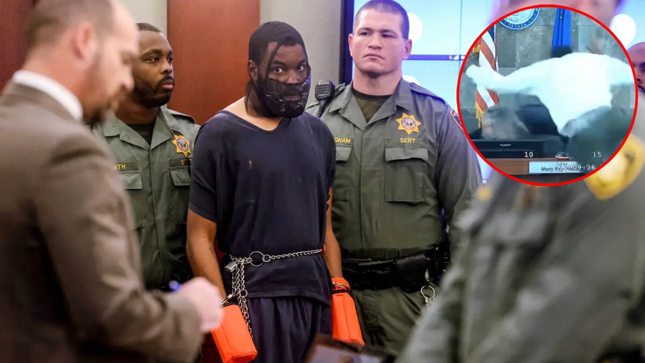 Esposado y con una máscara facial: así llegó a la corte hombre que ...