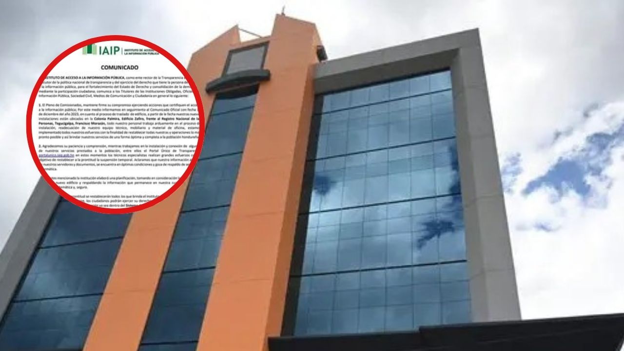 Portal Único del IAIP volverá a funcionar la próxima semana