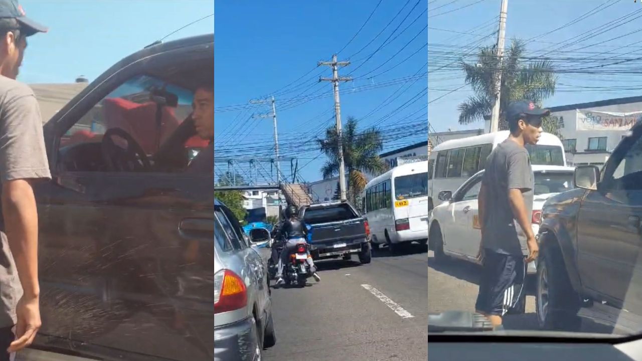 VIDEO: Conductores discuten en pleno Anillo Periférico y provocan tráfico