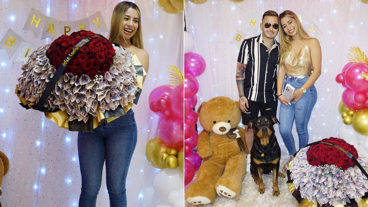 Hondureña recibe 'ramo buchón' con L100 mil por su cumpleaños