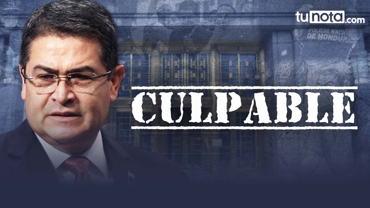 ¡CULPABLE! Juan Orlando Hernández conspiró para traficar drogas a EE. UU.