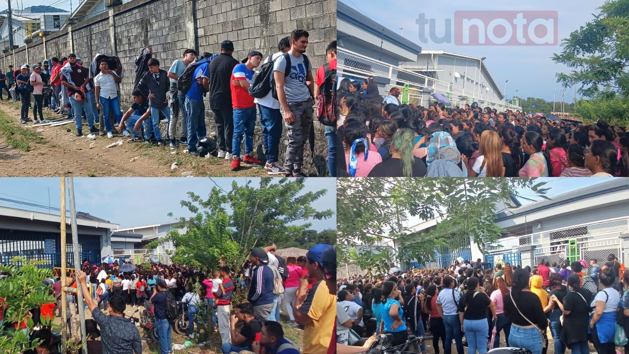 Cientos de personas llegan hasta una maquila en El Progreso con la ...