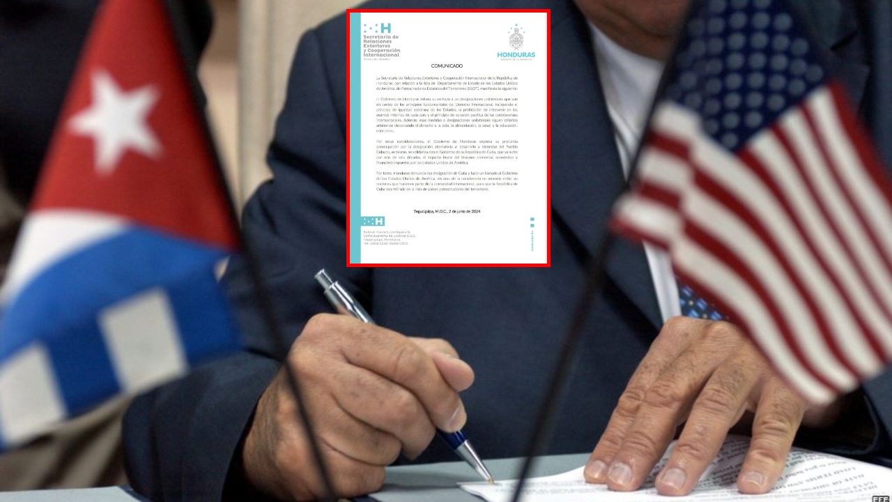 Honduras pide a EE. UU. retirar a Cuba de lista de patrocinadores del terrorismo