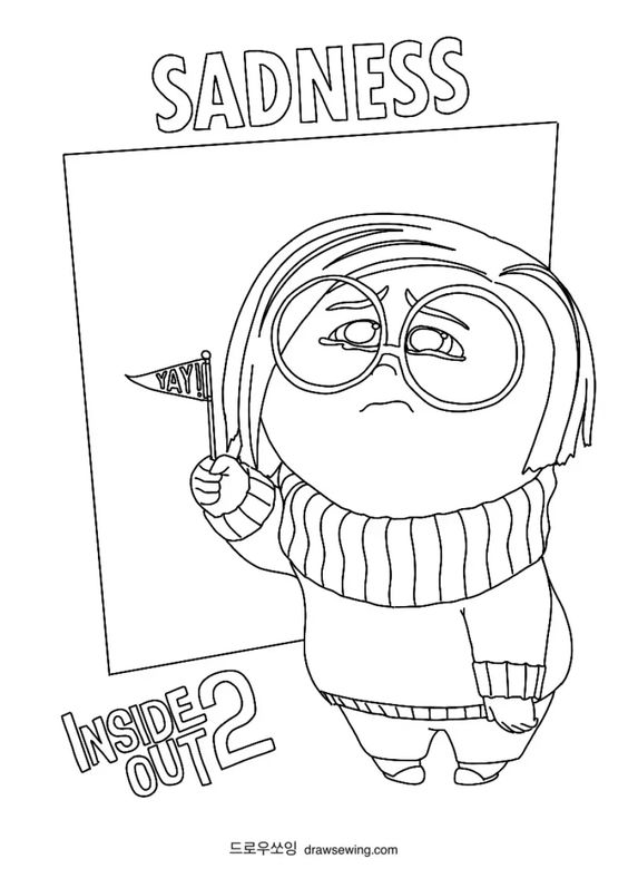 Inside Tristeza Intensamente Colorir Mente Divertida Sadness ...