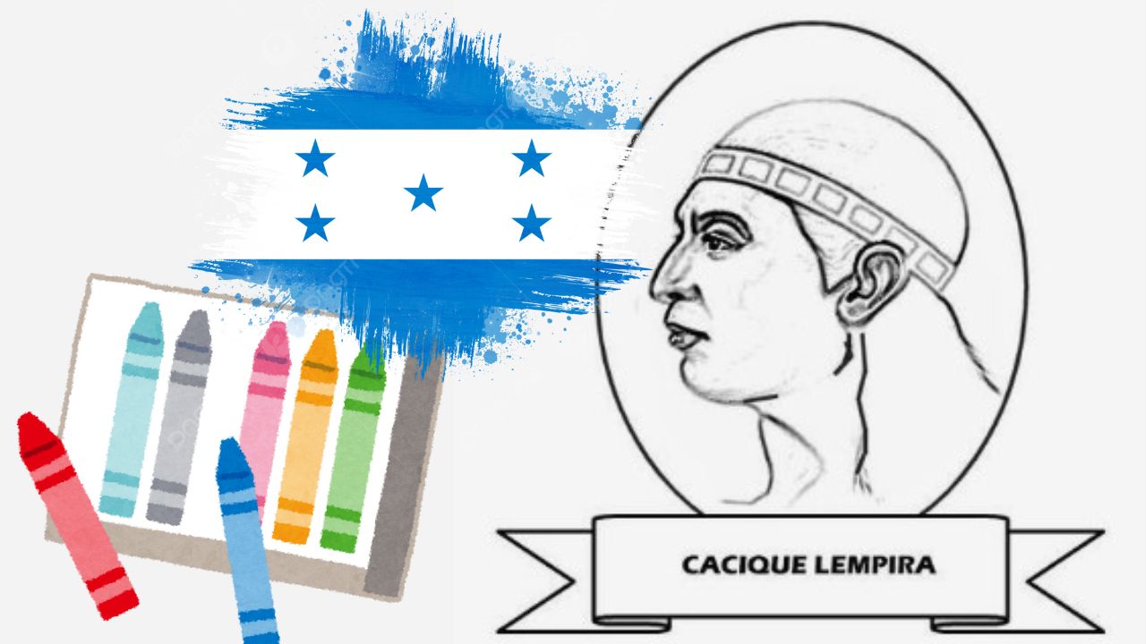 Indio Lempira para colorear: Dibujos para imprimir para niños