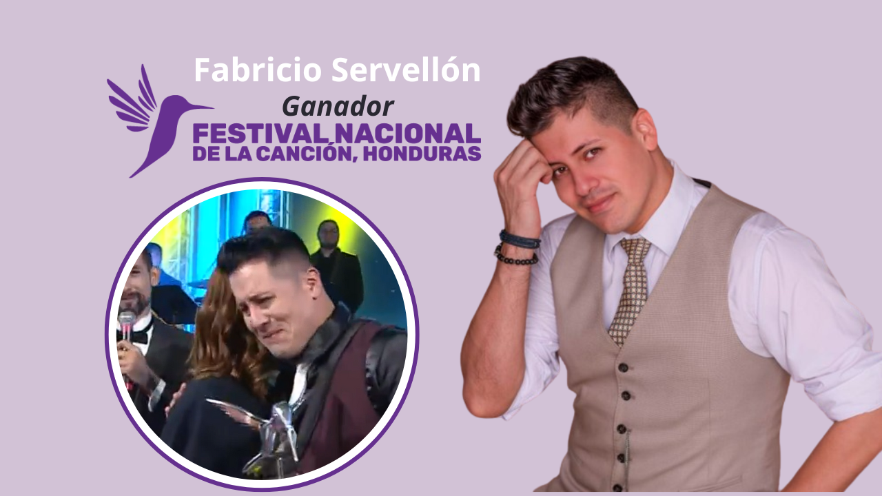 Fabricio Servellón es el ganador del Festival de la Canción 2024
