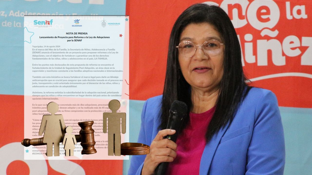 Senaf presenta proyecto para reformar Ley de Adopciones en Honduras