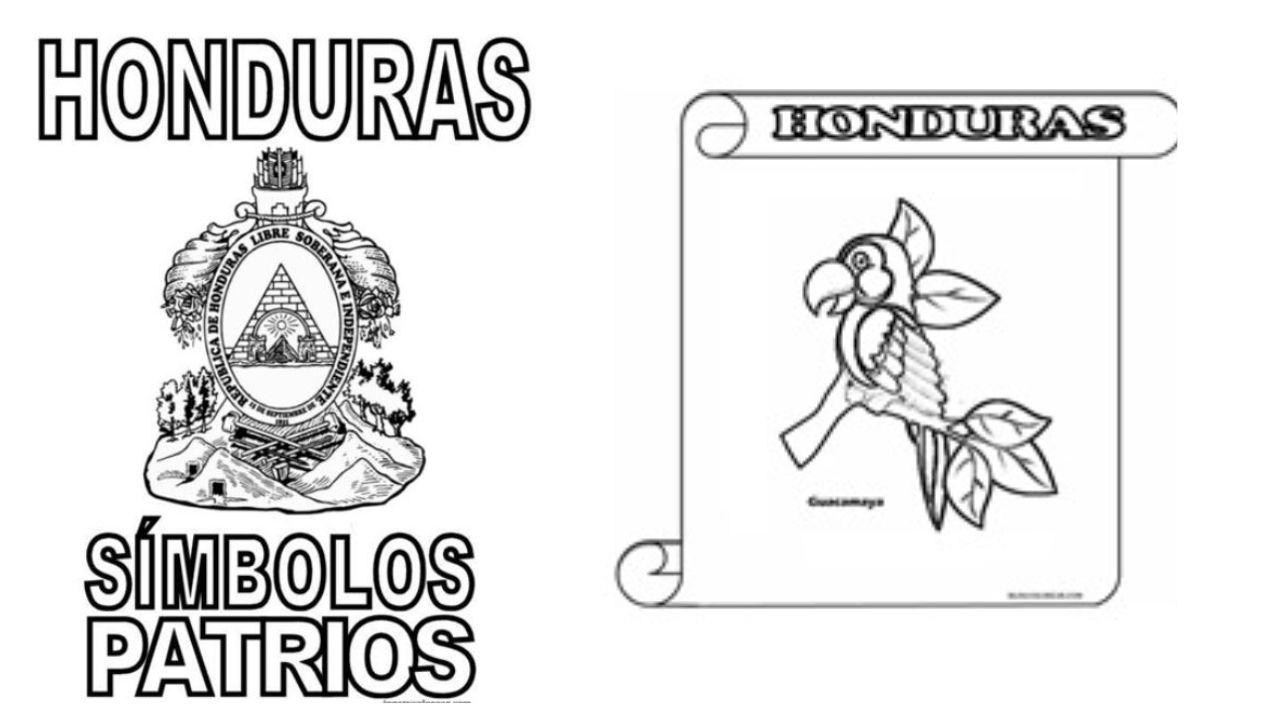 Símbolos Patrios de Honduras para colorear e imprimir: los más ...