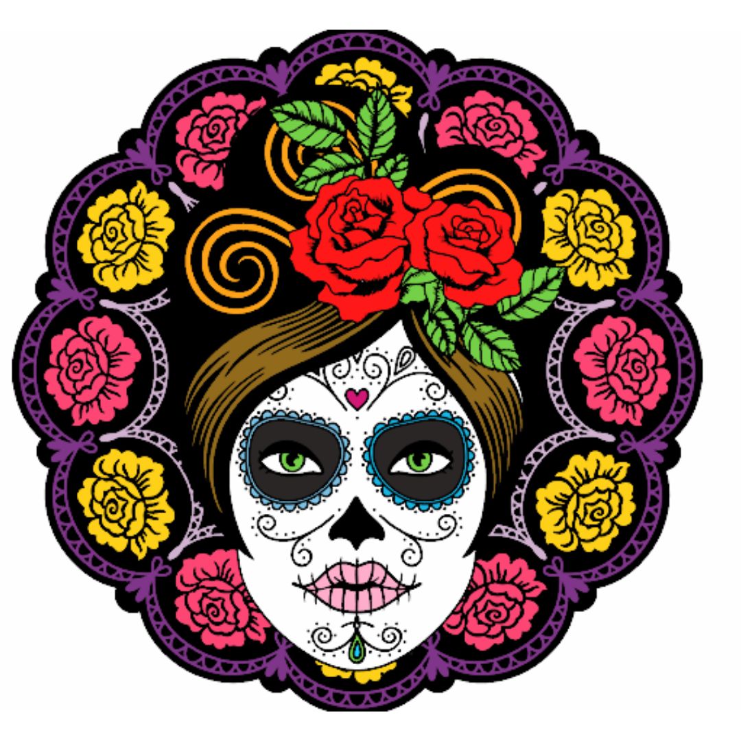 Dibujos de catrinas a color y en blanco y negro para imprimir en alta ...