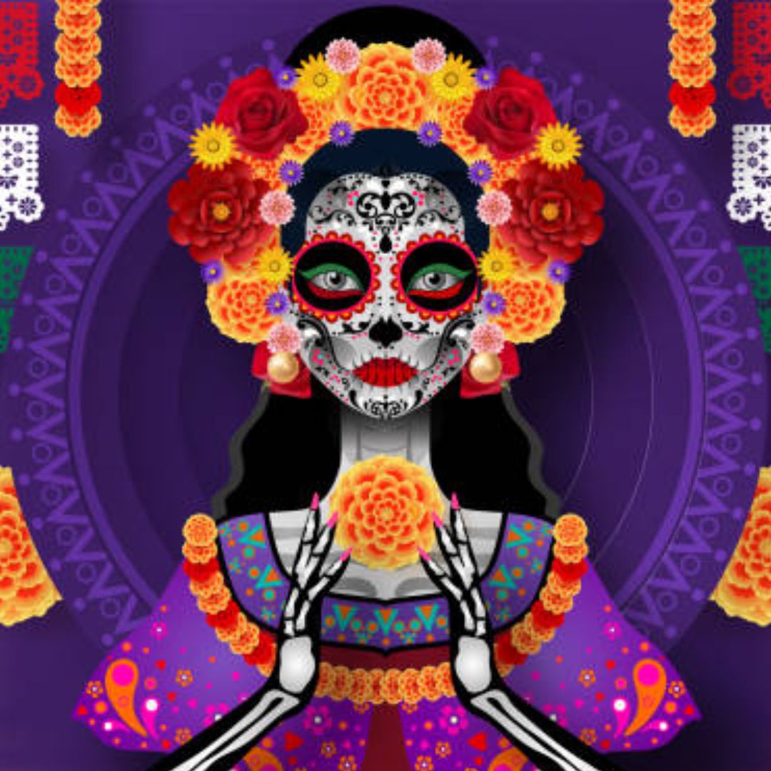 Dibujos de catrinas a color y en blanco y negro para imprimir en alta calidad y PDF