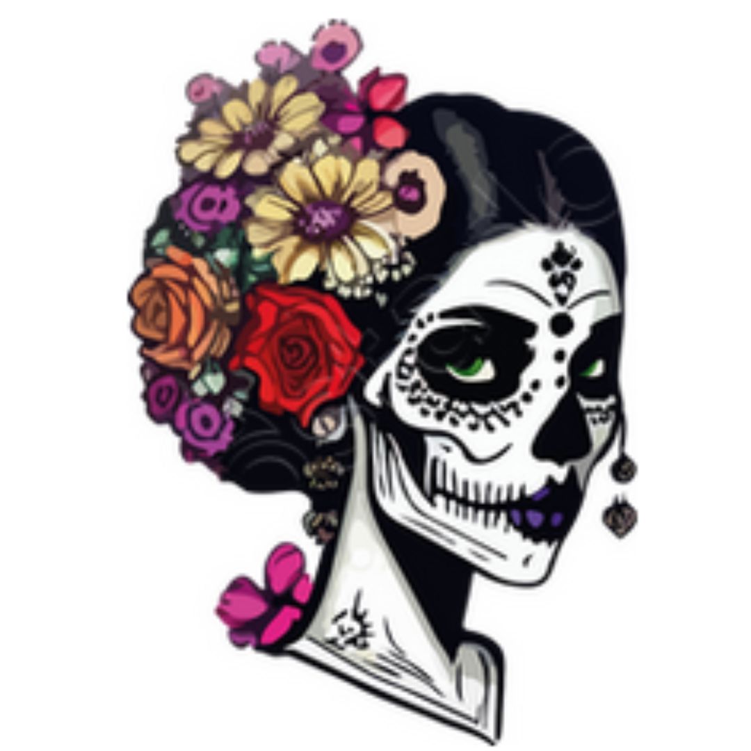 Dibujos de catrinas a color y en blanco y negro para imprimir en alta ...