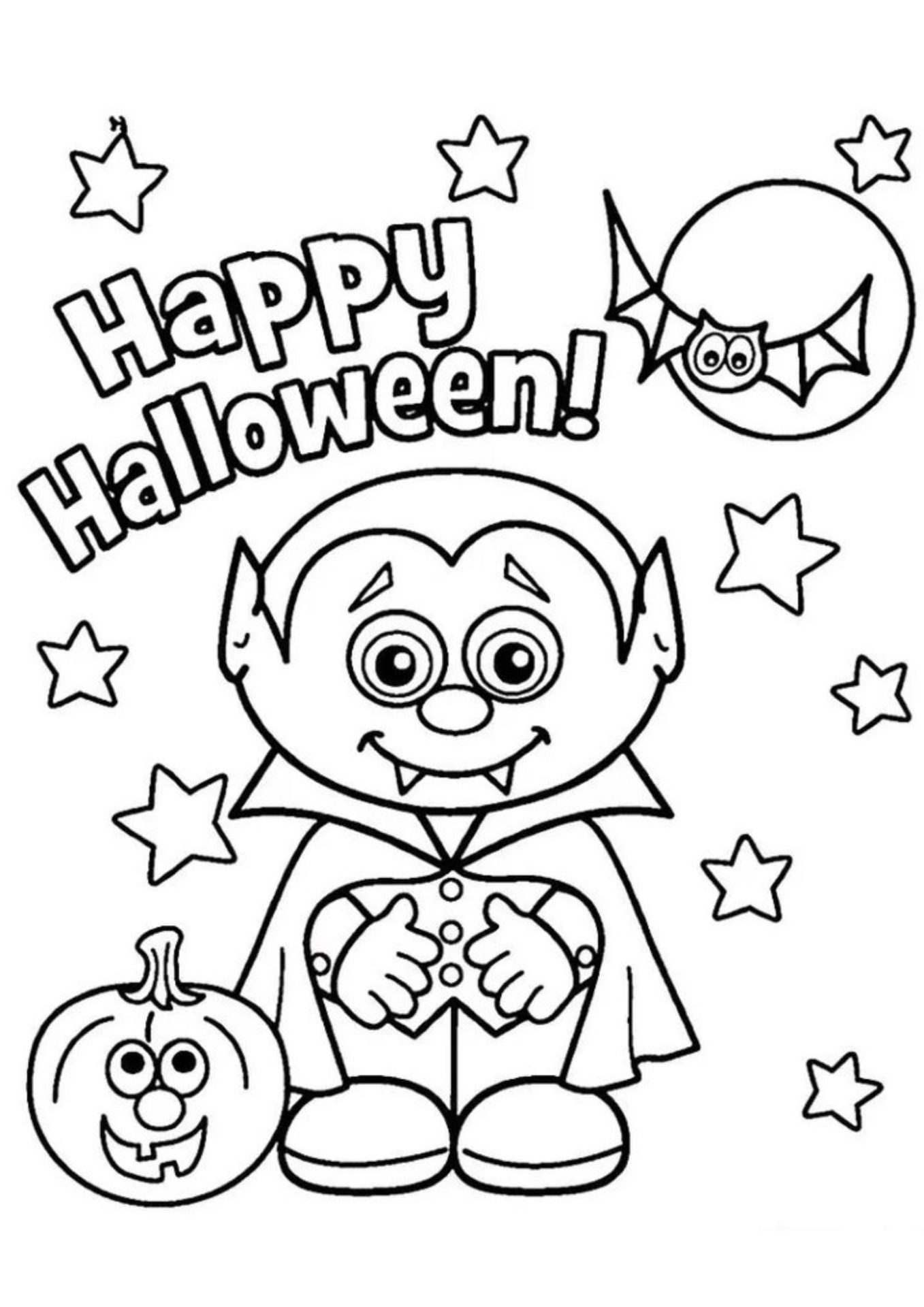 Dibujos para colorear de Halloween en PDF, imágenes para imprimir en ...