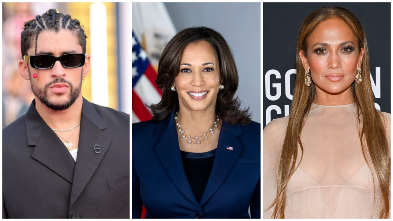 Harris dice estar orgullosa de contar con el apoyo de Bad Bunny y JLO ...